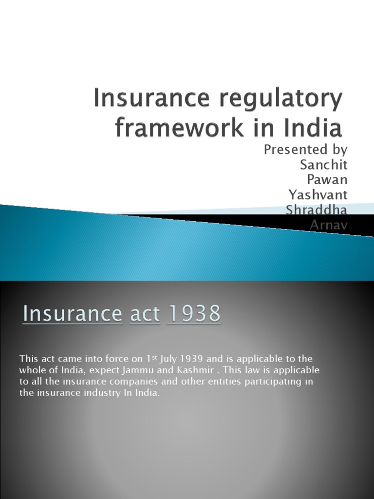 Insurance Regulatory Framework in India | PDF