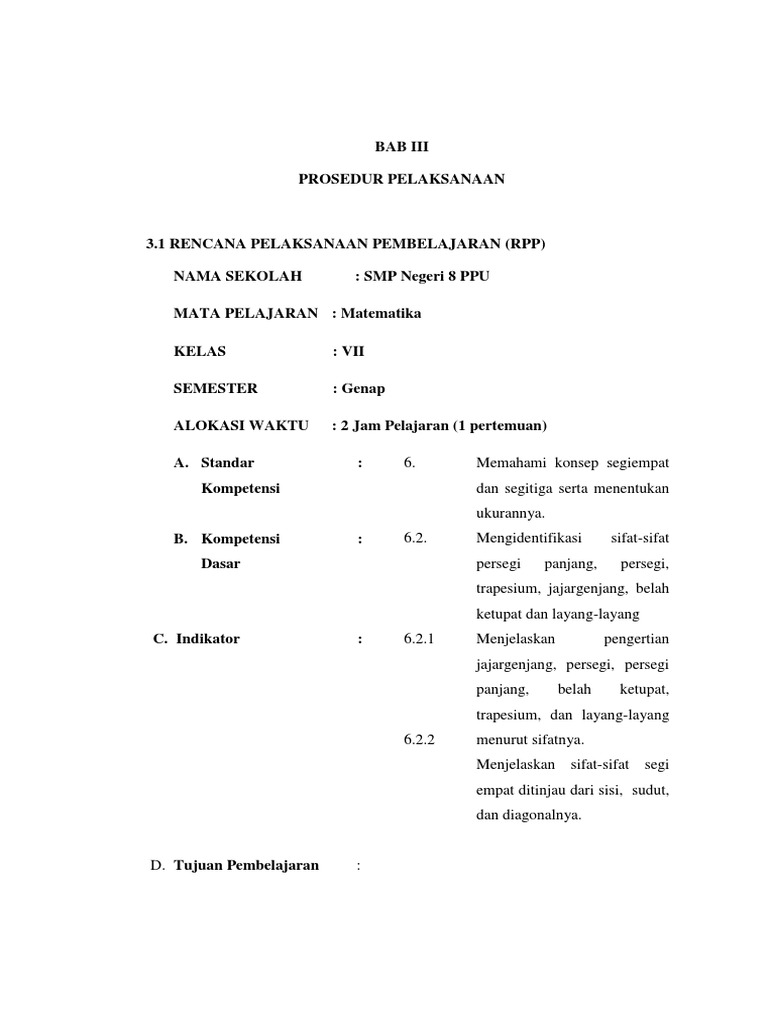 RPP Open Ended | PDF
