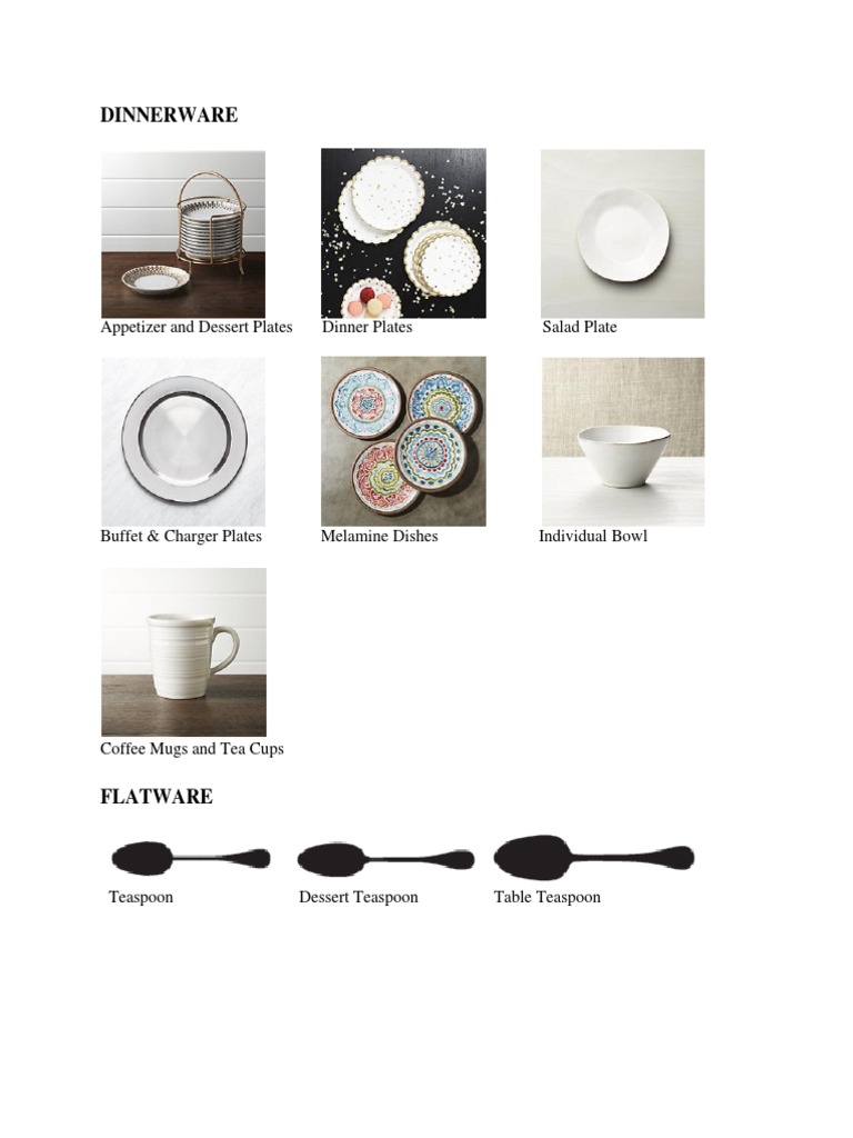 DINNERWARE | PDF | Tableware | Spoon