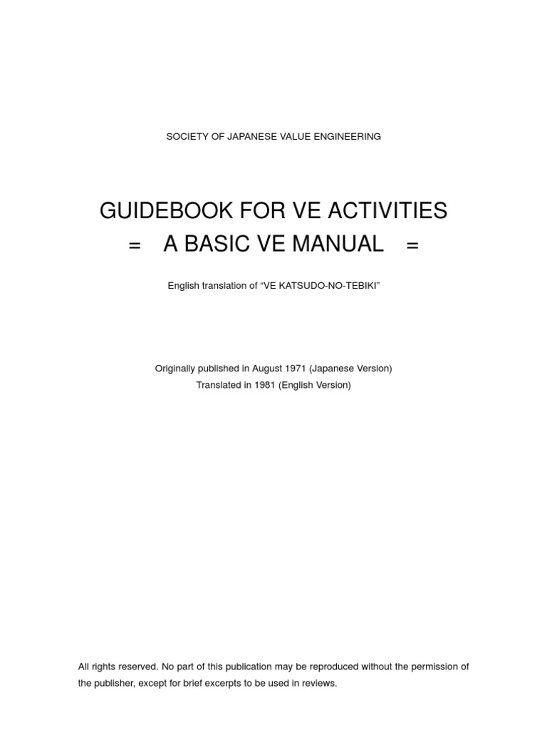 VA VE Activities | PDF | Design | Evaluation