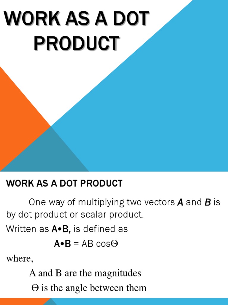 Work As A Dot Product | PDF | Force | Friction