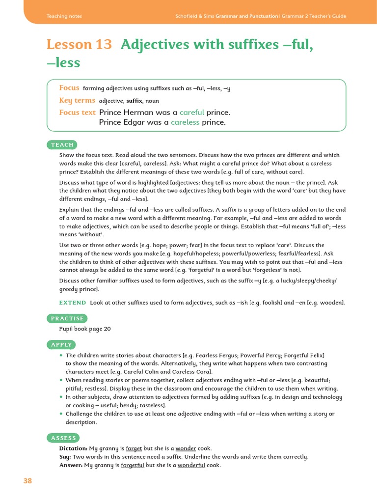 Ful and Less | PDF | Adjective | Word