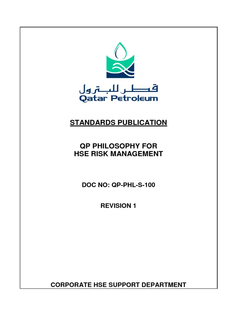 QP Philosophy For Hse Risk Management | PDF | Risk Management | Risk ...