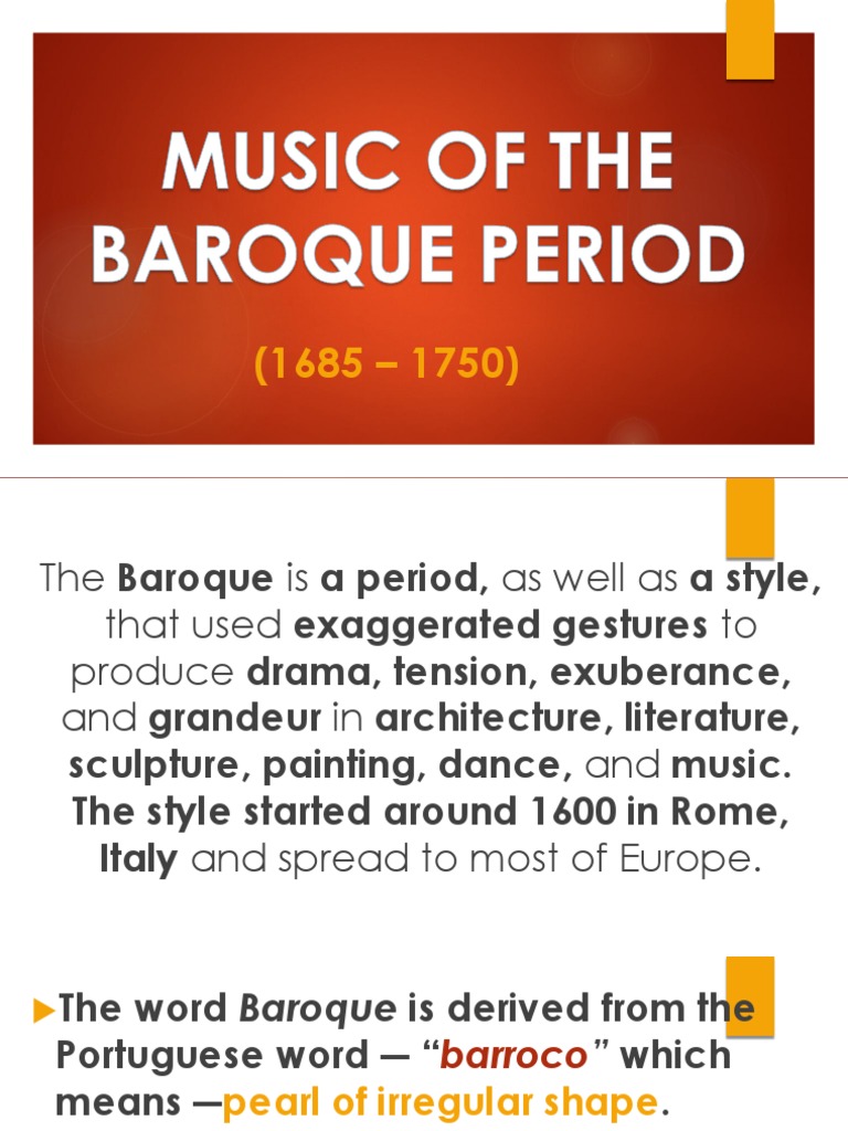 Overview of Baroque Music (1685-1750) | PDF | Baroque Music | George ...