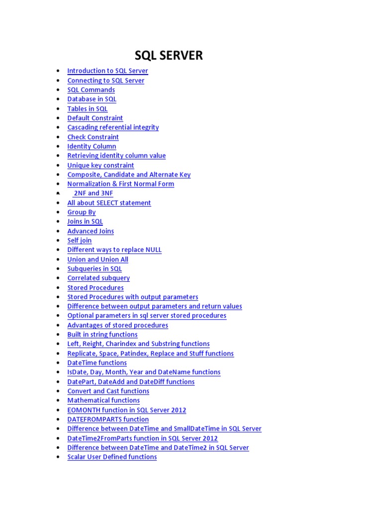 01 SQL - V6 | PDF | Microsoft Sql Server | Relational Database