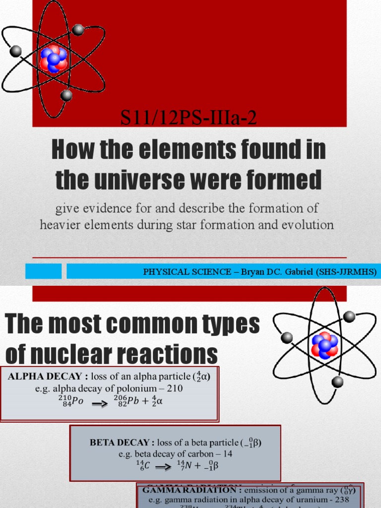 Formation of Heavier Elements in Stars | PDF | Nuclear Fusion | Nuclear ...