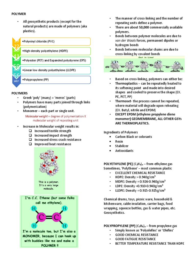 POLYMER and Geotextile | PDF | Polymers | Polyethylene
