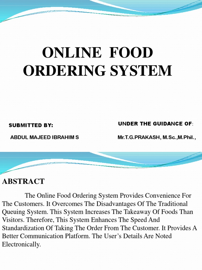 Online Food Ordering System | PDF | User (Computing) | World Wide Web