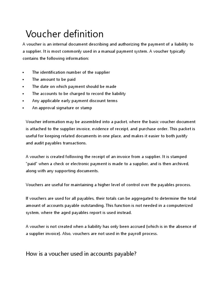 Vouchers | PDF | Accounts Payable | Voucher