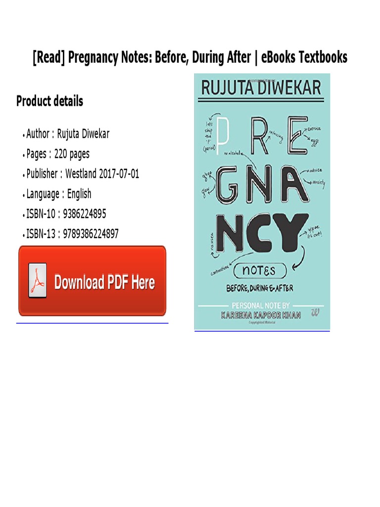 Pregnancy Notes Before During - After 1 PDF | PDF | E Books ...