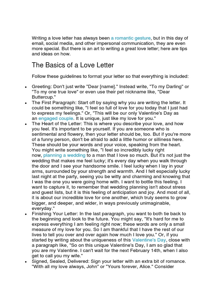 Love Letter | PDF | Love