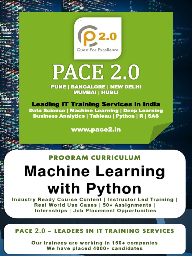 PACE 2.0 Syllabus Machine Learning With Python Program | PDF | Machine ...