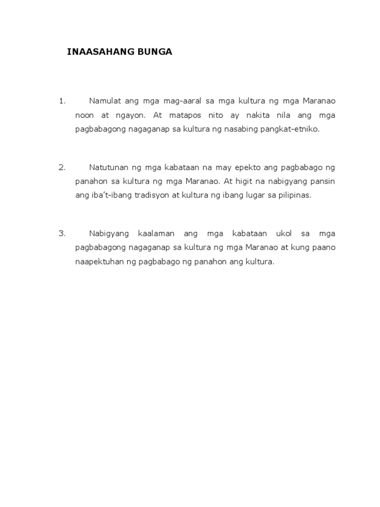 Inaasahang Bunga | PDF