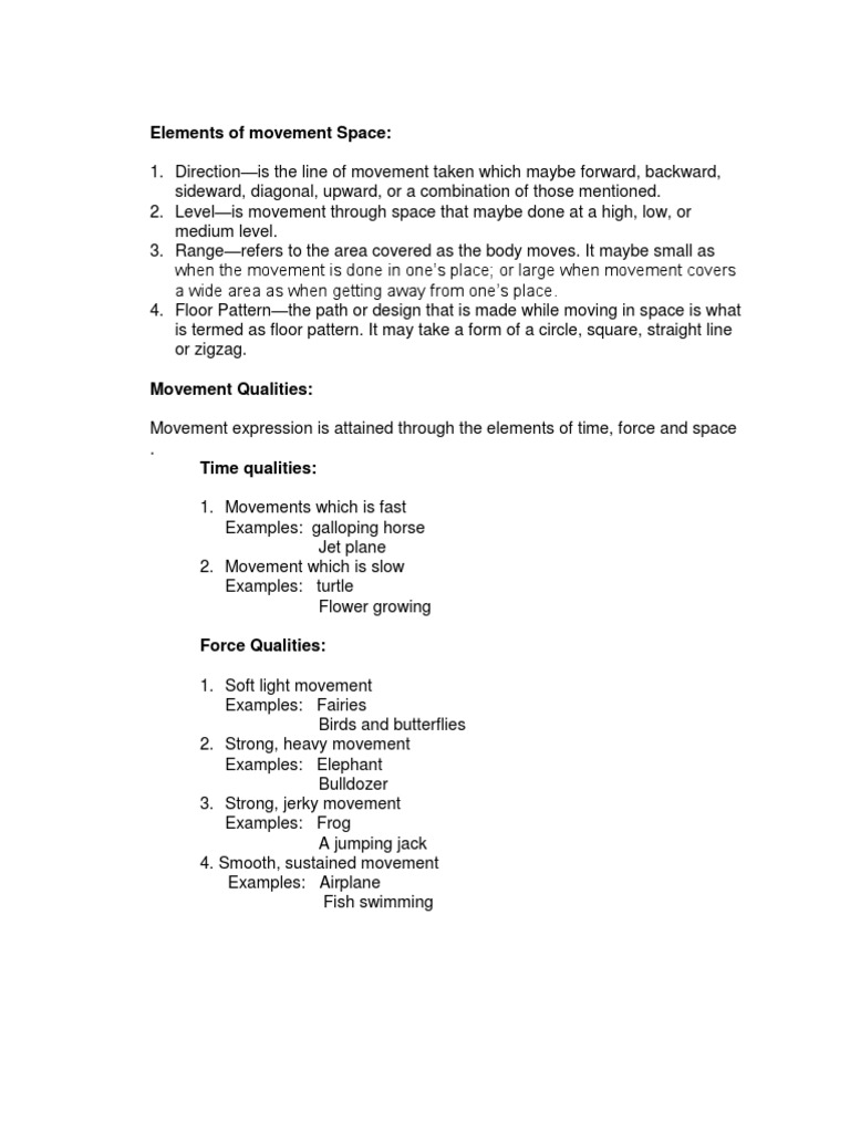 Elements of Movement | PDF