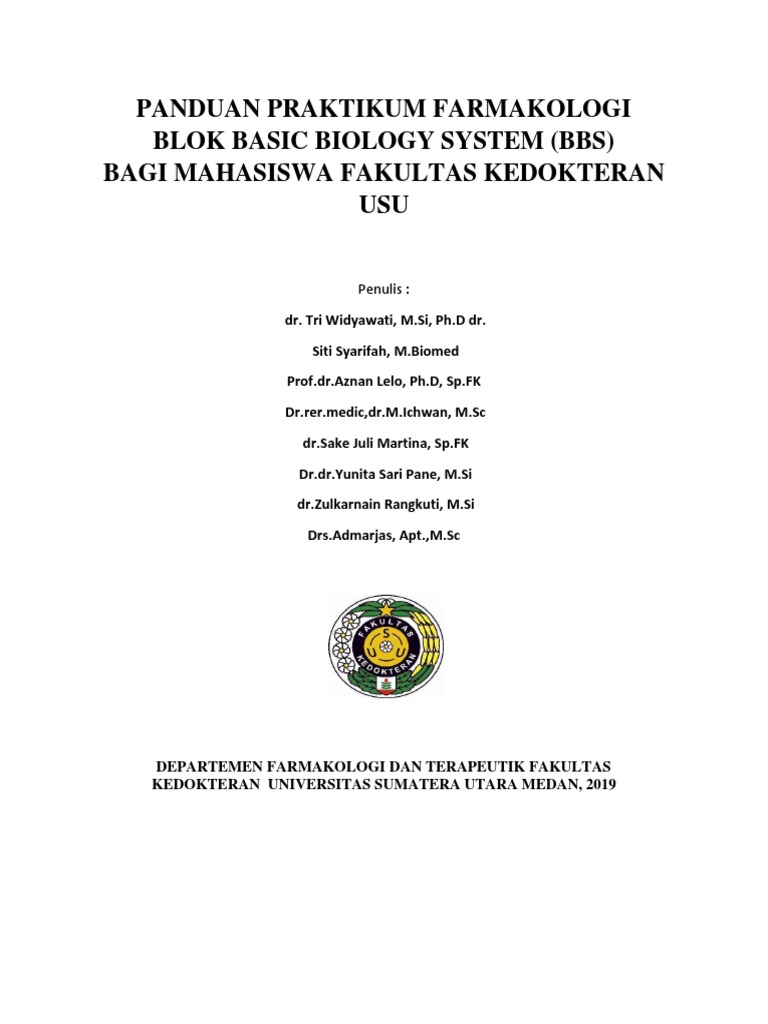 Panduan Praktikum Farmakologi Blok BBS | PDF