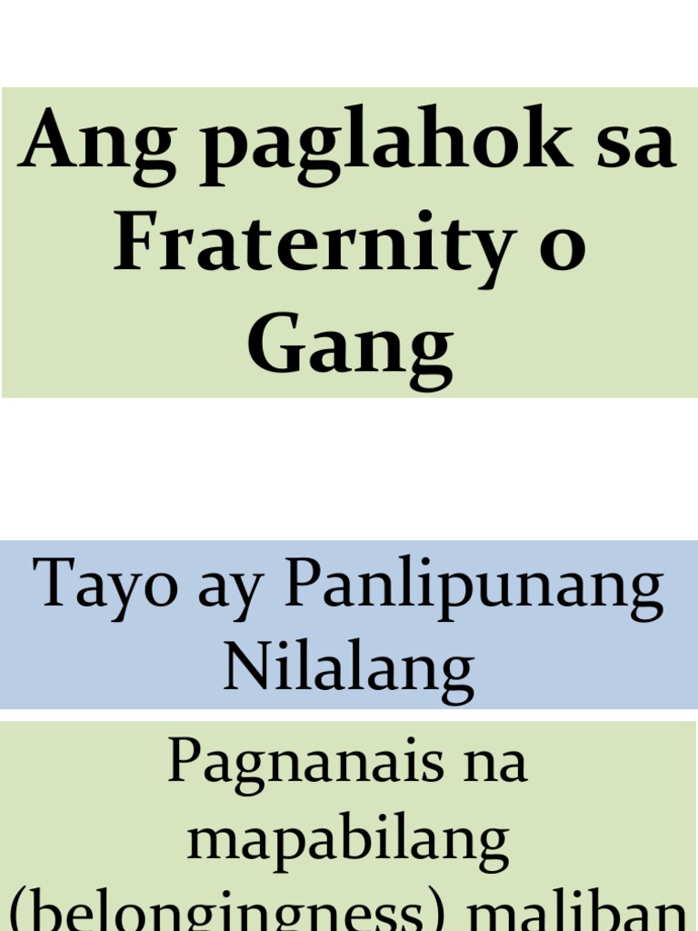 Fraternity o Gang | PDF