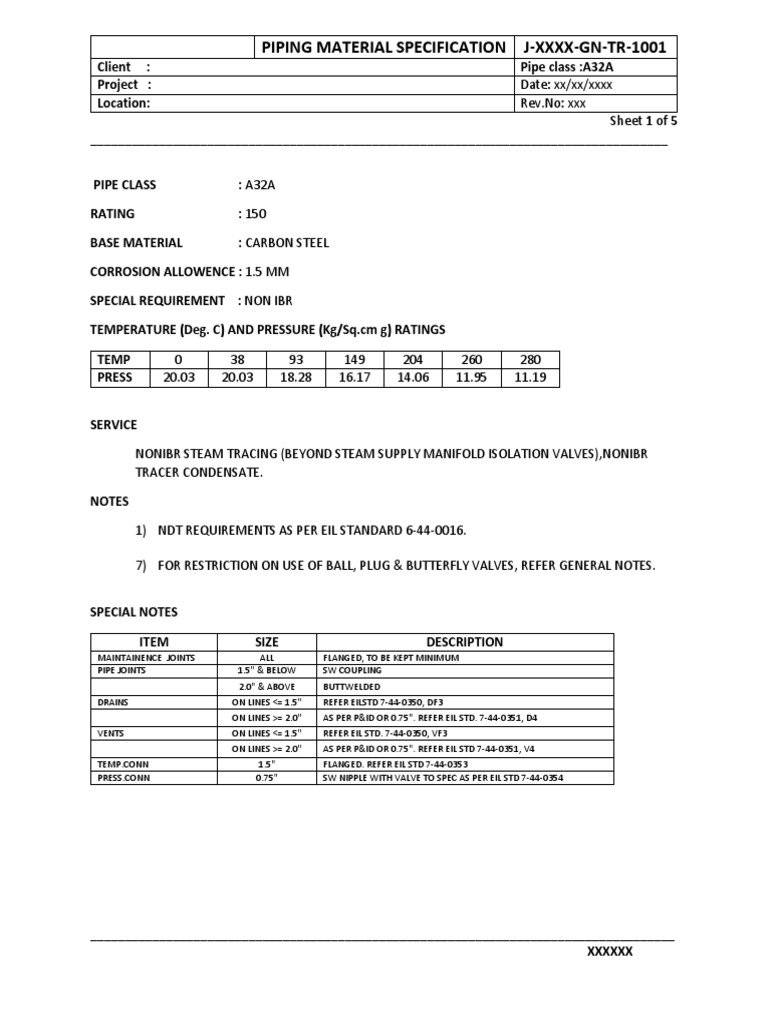 A32a PMS | PDF | Pipe (Fluid Conveyance) | Valve