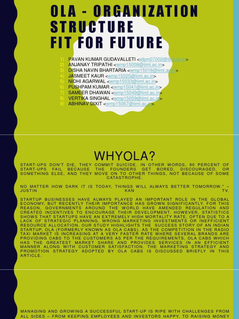 OLA | PDF | Innovation | Taxicab