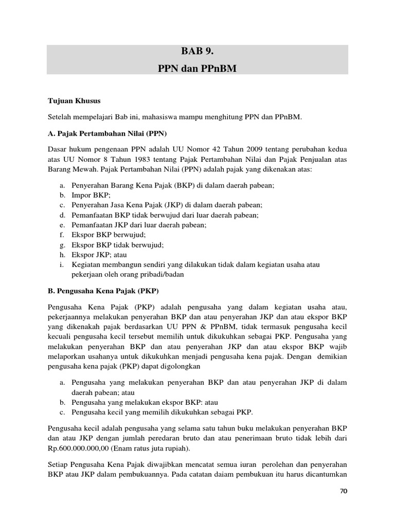 Bab 9 PPN Dan PPNBM | PDF