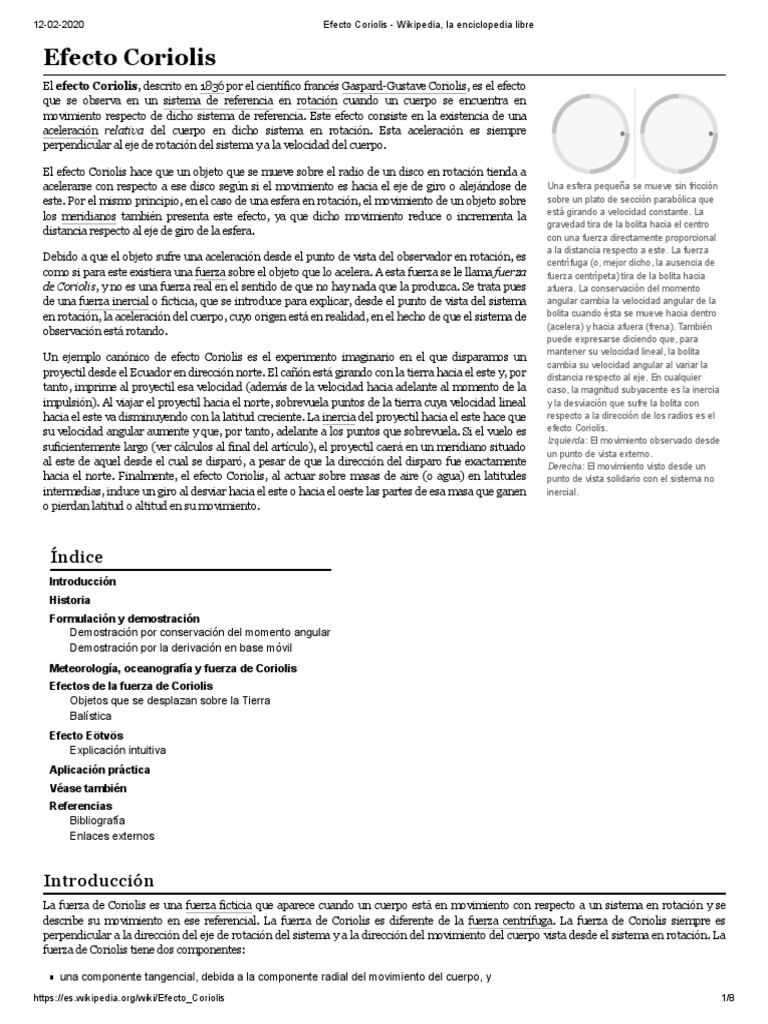Efecto Coriolis | PDF | Ingeniería mecánica | Mecanica clasica