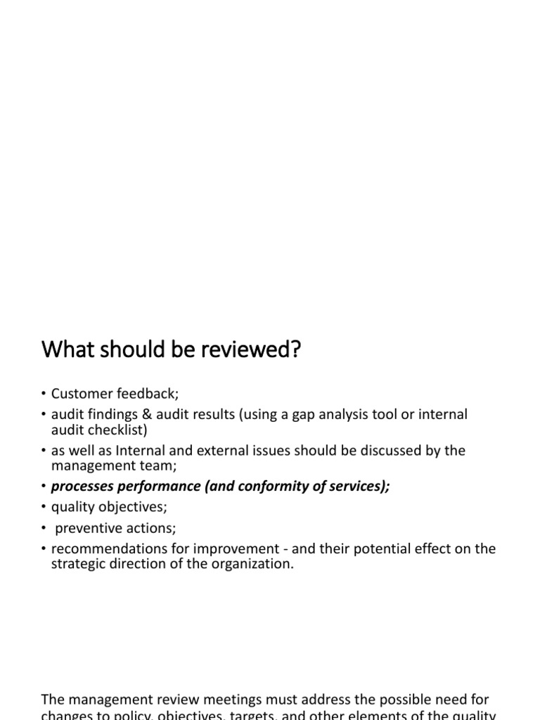 Management Review Report | PDF | Risk Management | Quality Management ...