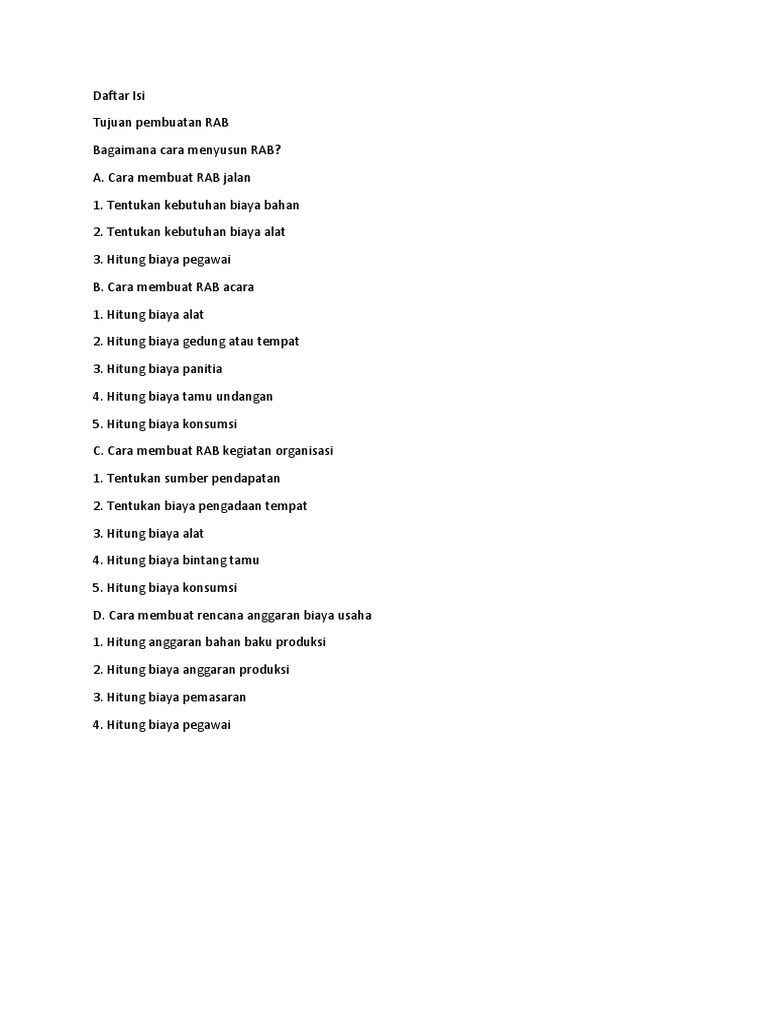 Contoh Rab Operasional Organisasi | PDF