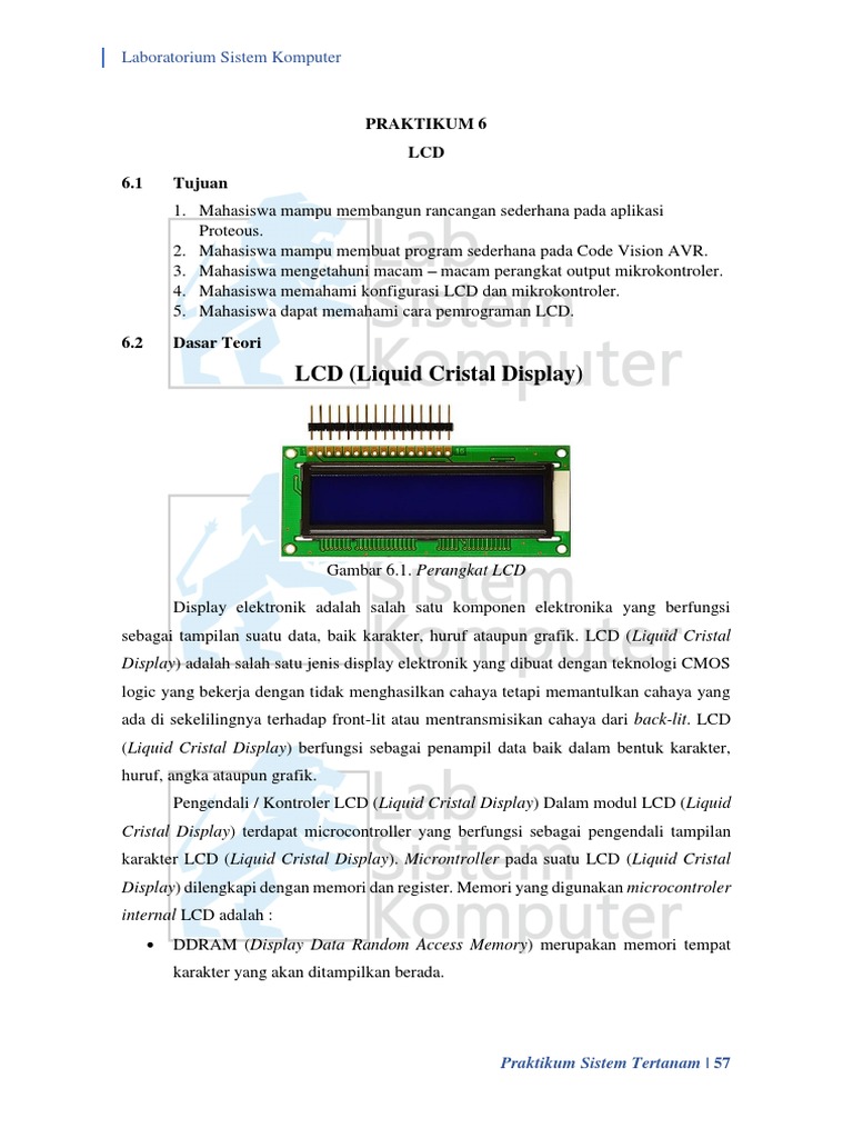 Modul Praktikum Sistem Tertanam 18.1 - Bab 6 | PDF | Komputer