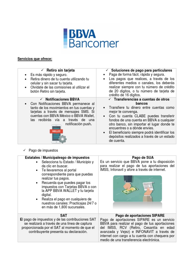 BBV Bancomer | PDF | Tarjeta de débito | Hipoteca Comercial