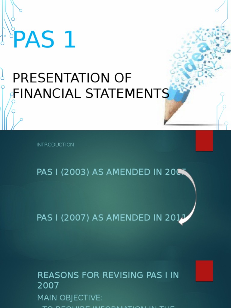 Overview of PAS 1 Financial Statements | PDF | Financial Statement ...