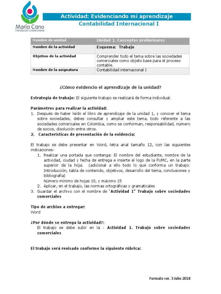 Actividad 1 Unidad 1 | PDF