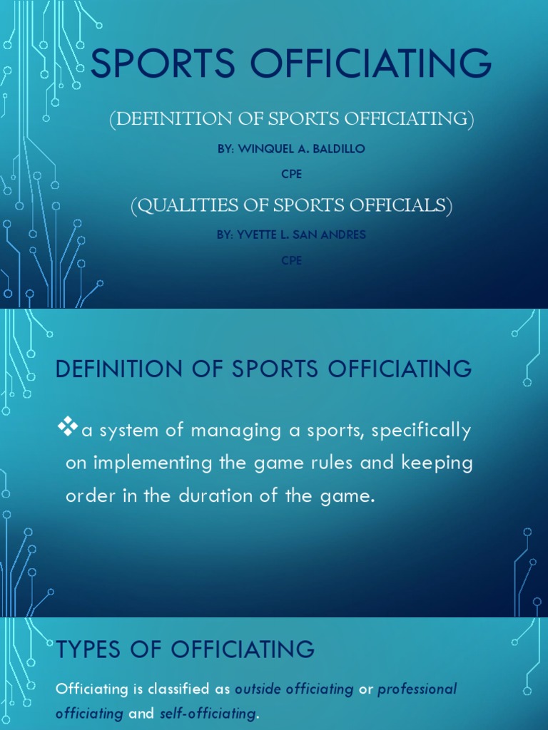 Understanding Sports Officiating | PDF | Physical Fitness | Decision Making