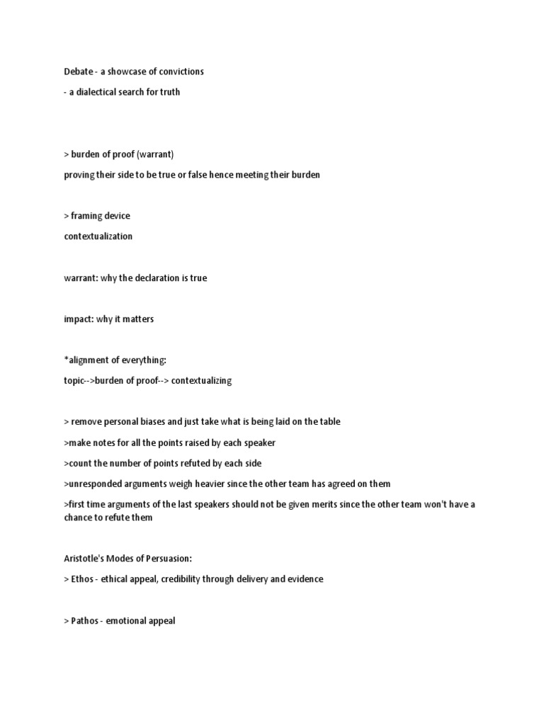 Debate Pointers | PDF