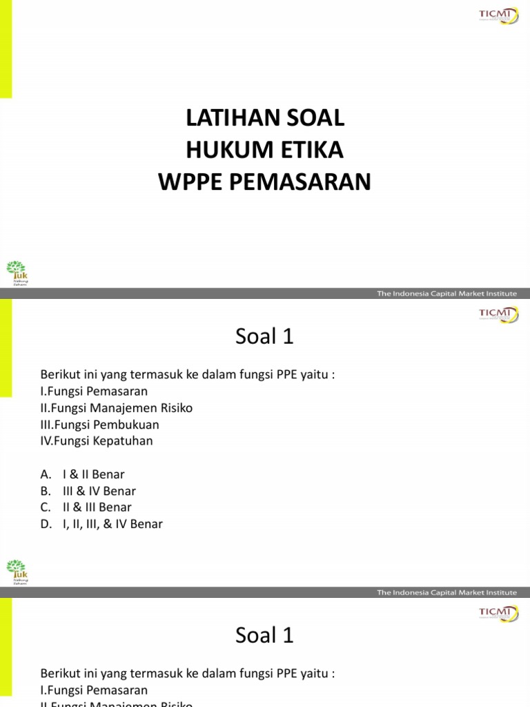 Latihan Soal WPPE-P HE - Pengajar | PDF
