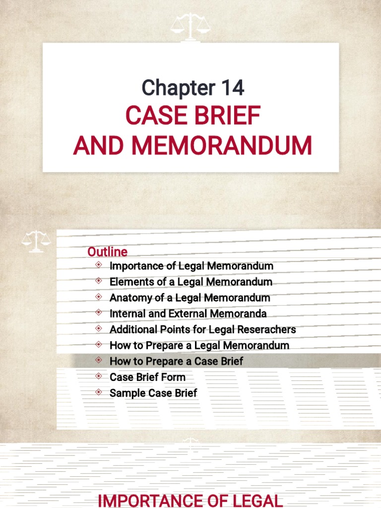 Legal Memorandum and Case Brief Guide | PDF | Memorandum | Public Law
