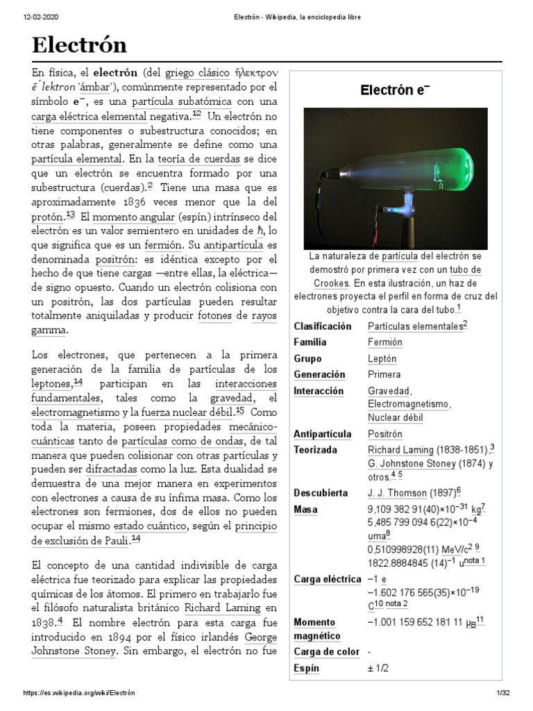 Electrón PDF | PDF | Electrón | Átomos