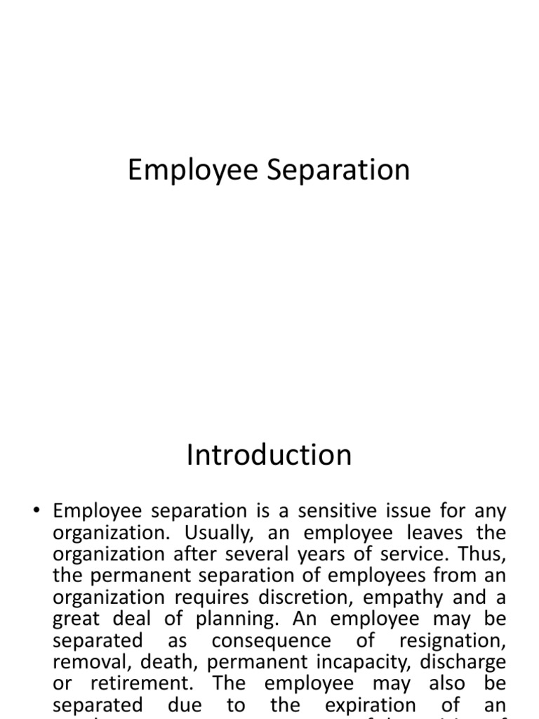Understanding Employee Separation Types | PDF | Layoff | Turnover ...