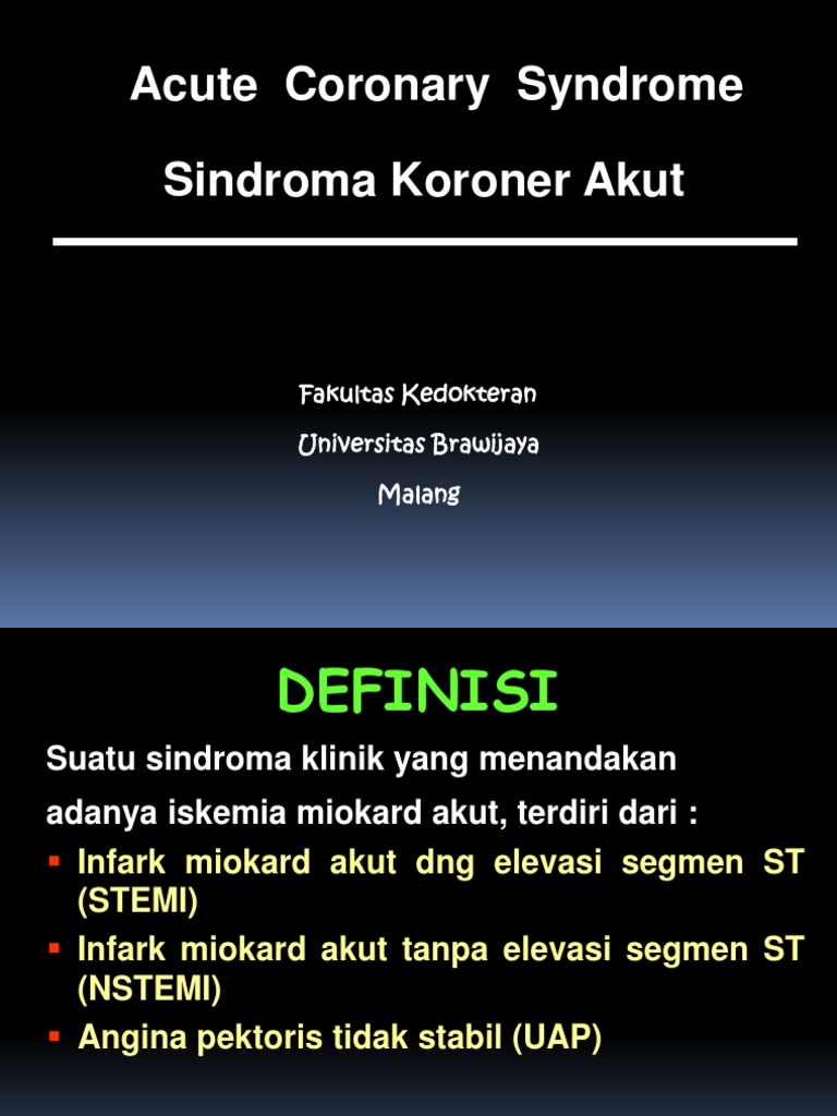 ACS Lecture | PDF | Myocardial Infarction | Electrocardiography