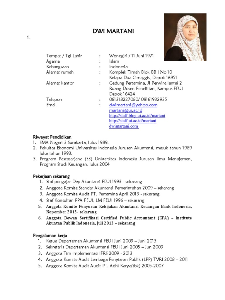 CV Dwi Martani | PDF