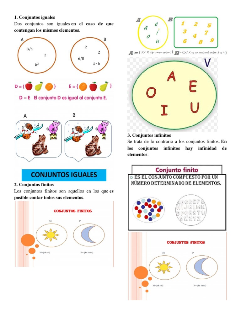 Tipos de Conjuntos y Ejemplos | PDF | Conjunto (Matemáticas) | Objetos ...