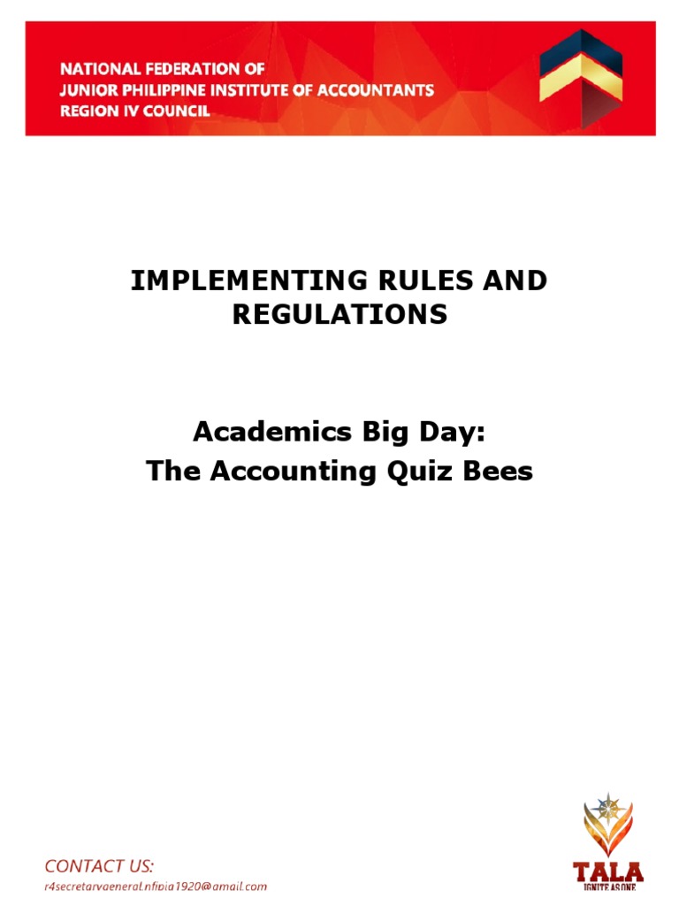 Accounting Quiz Bee IRR | PDF | Presidents Of The United States ...