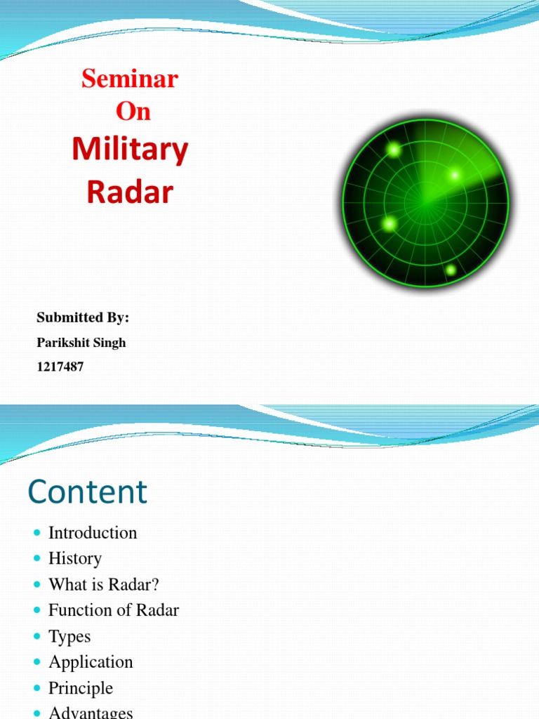 Military Radar | PDF | Radar | Broadcast Engineering
