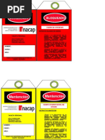 Formato Tarjeta de LOTO | PDF | Ingeniería mecánica | Ingenieria Eléctrica