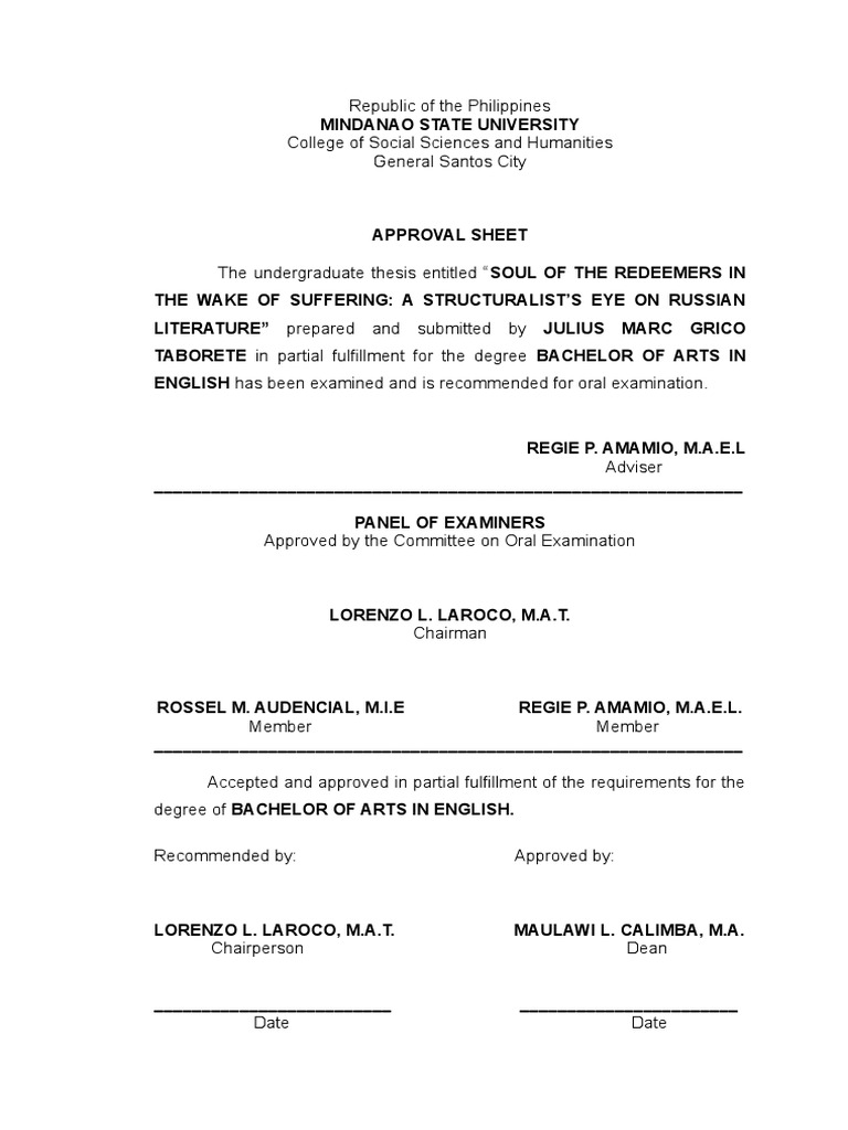 Sample Approval-Sheet | PDF