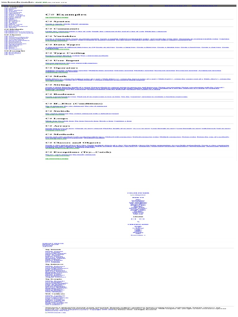 C Examples Pdf C Sharp Programming Language C Programming