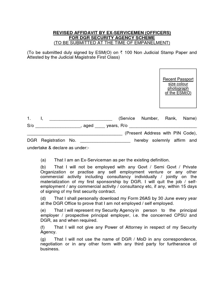 Security Agency Draft Affidavit Oct 18 | PDF | Security Guard | Employment