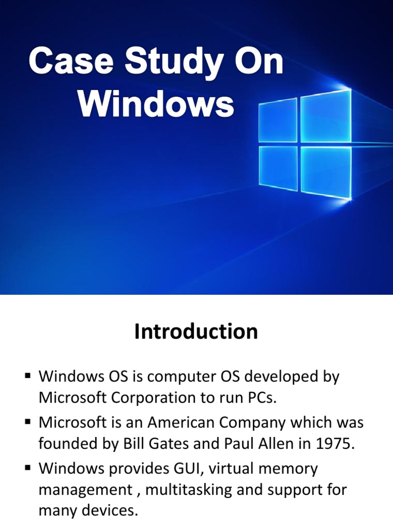 Case Study On Windows | PDF | Windows Registry | Microsoft Windows