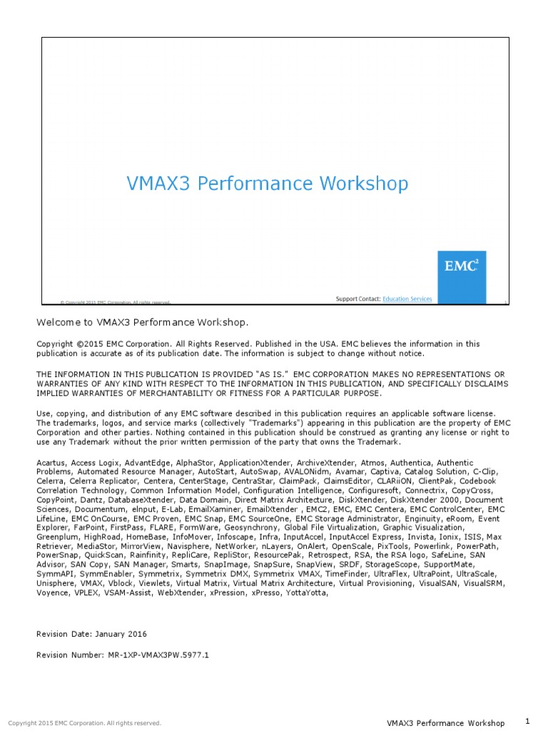 Module 1 VMAX Performance Workshop | PDF | Central Processing Unit ...