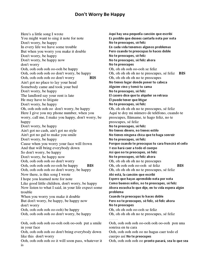 Don't Worry Be Happy | PDF | Música grabada | Música pop