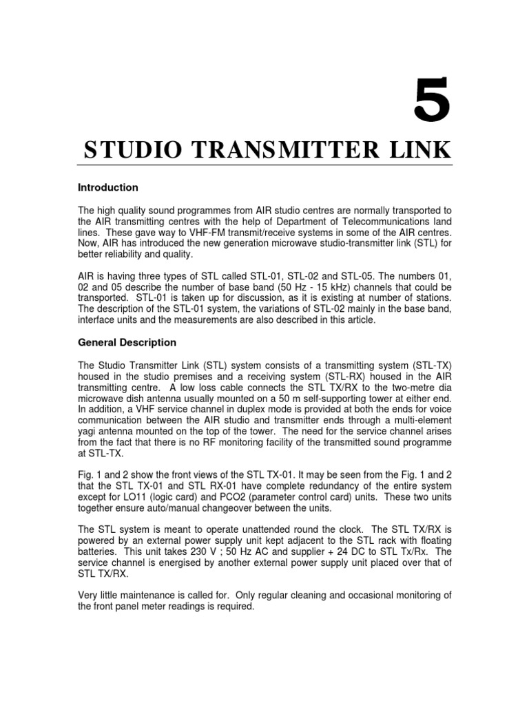Studio Transmitter Link | PDF | Antenna (Radio) | Amplifier