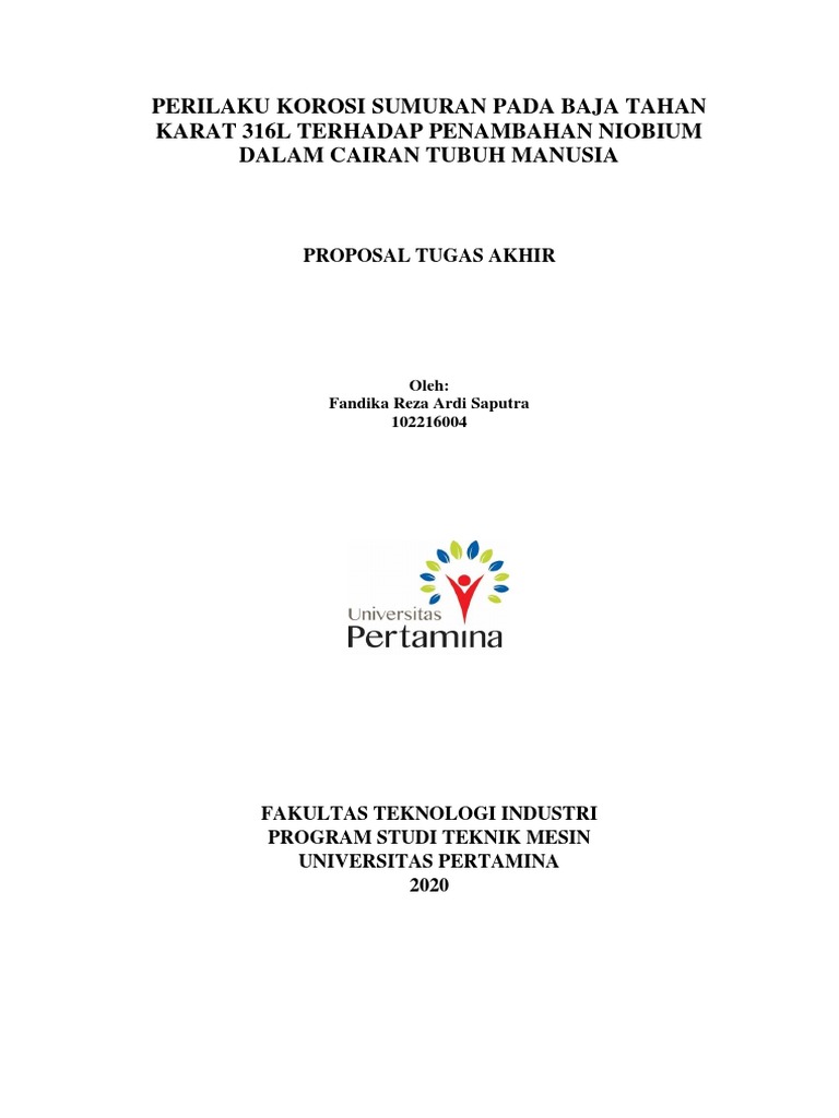 Proposal Tugas Akhir | PDF